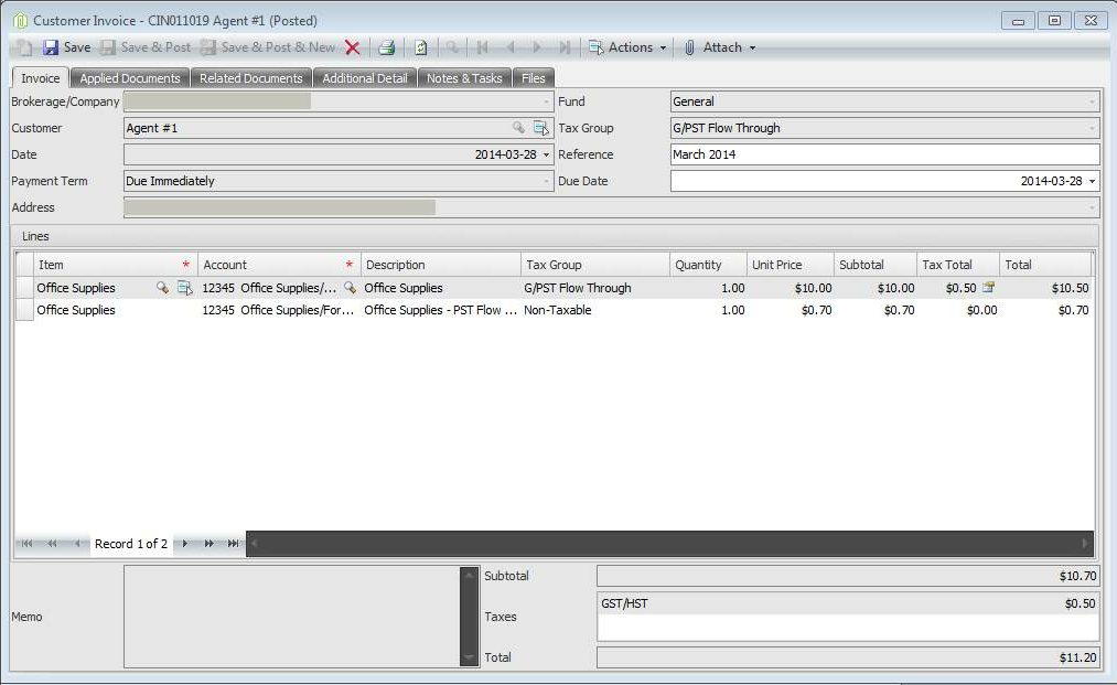 How To Handle PST on Agent Expenses (Customer Batch Invoicing ...